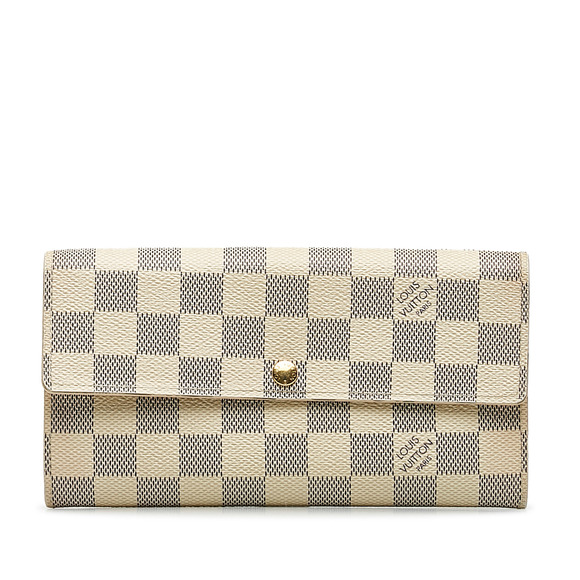Louis Vuitton | Bags | Louis Vuitton Damier Azur Sarah Long Wallet Long ...
